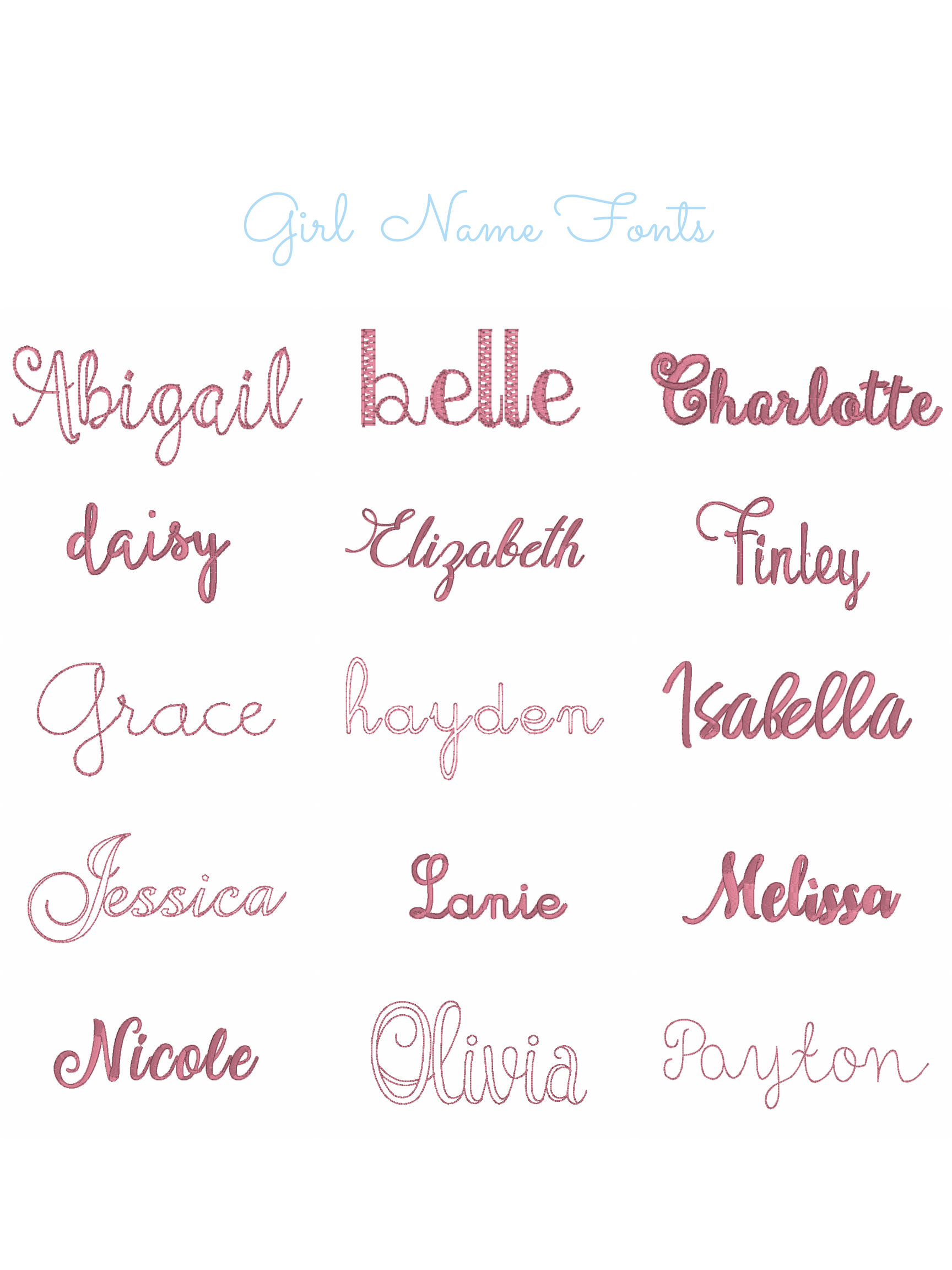 Beautiful Fonts For Names